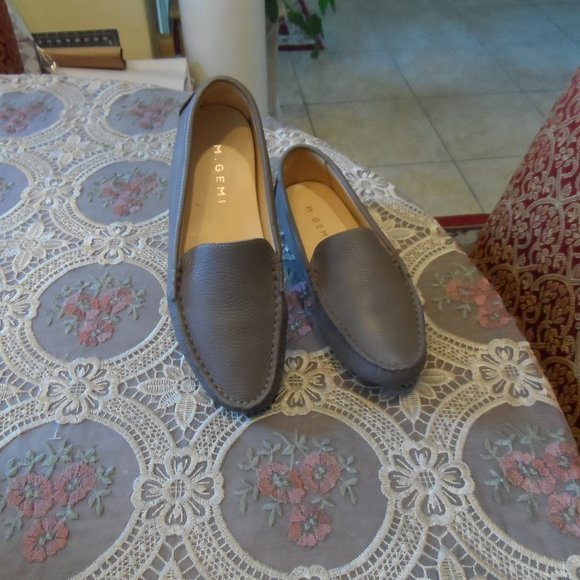 M. Gemi | Shoes | M Gemi The Felize Gray Pebbled Leather Driving ...